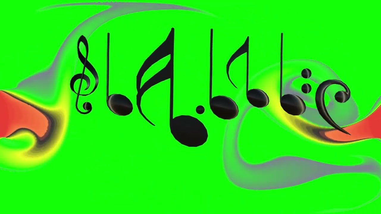 Green Screen Animated Music Notes Plus Fluid Special Effects - YouTube