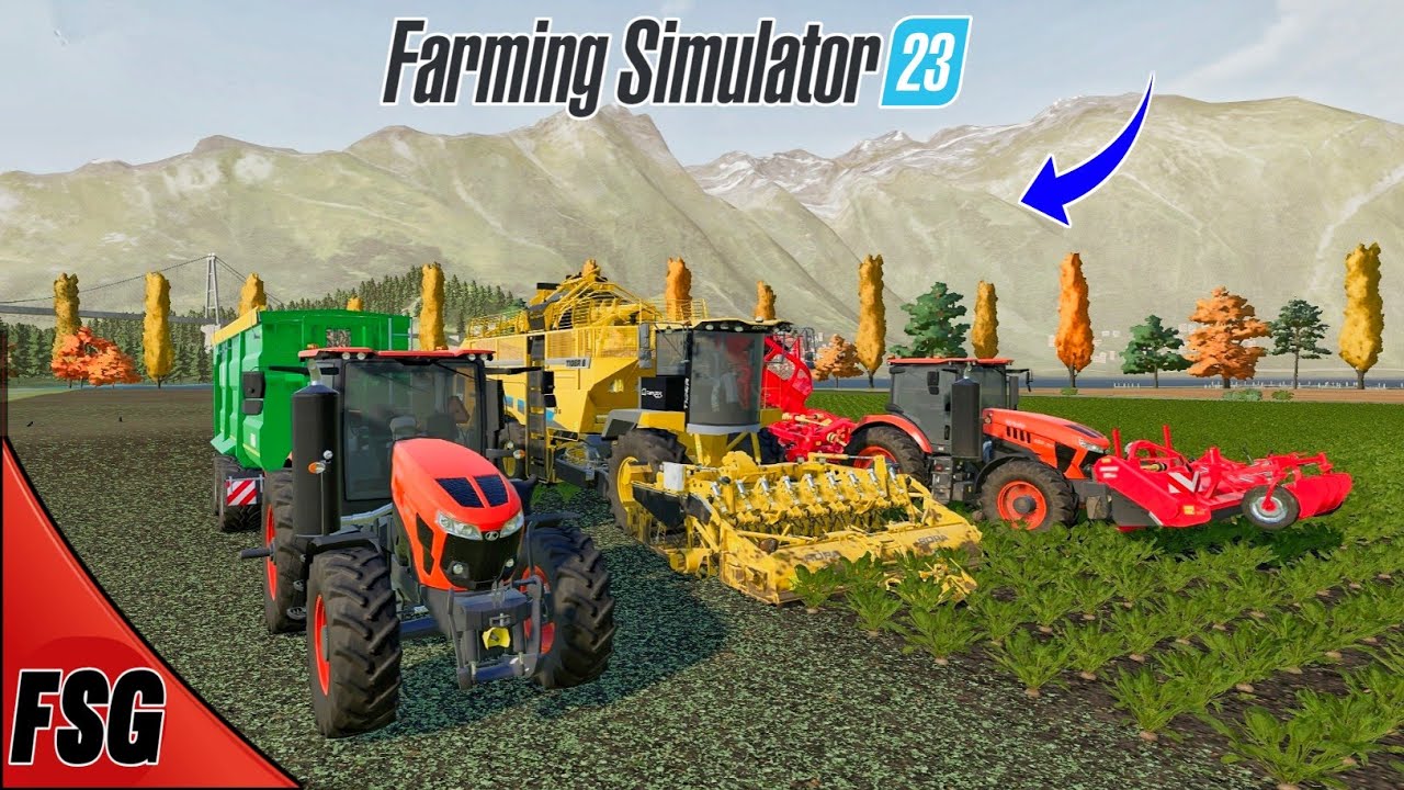 Farming Simulator 23 Erlegrant Map - Harvesting Sugar-Beet With Kubota ...