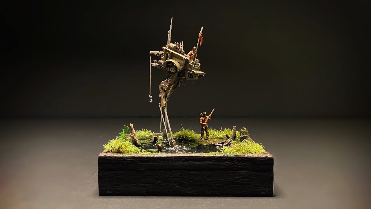 Swamp Monster Mech | Wetlands of the Wild Imaginary West Diorama - YouTube