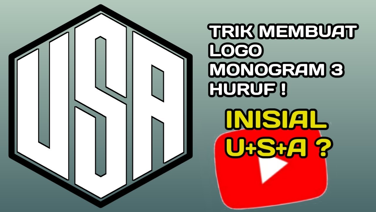 Logo Monogram 3 Huruf, Tutorial Membuat Logo Monogram 3 Huruf, King ...