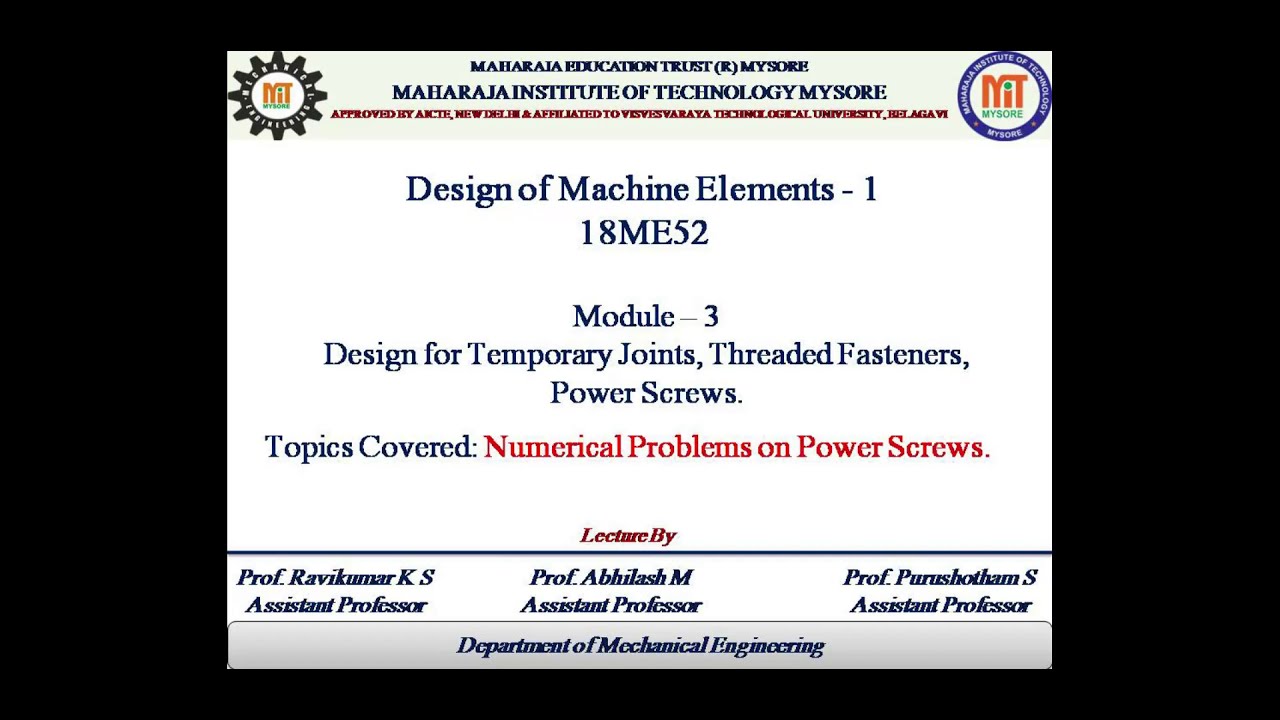 5 DME 1 18ME52 M3 3 AM - YouTube