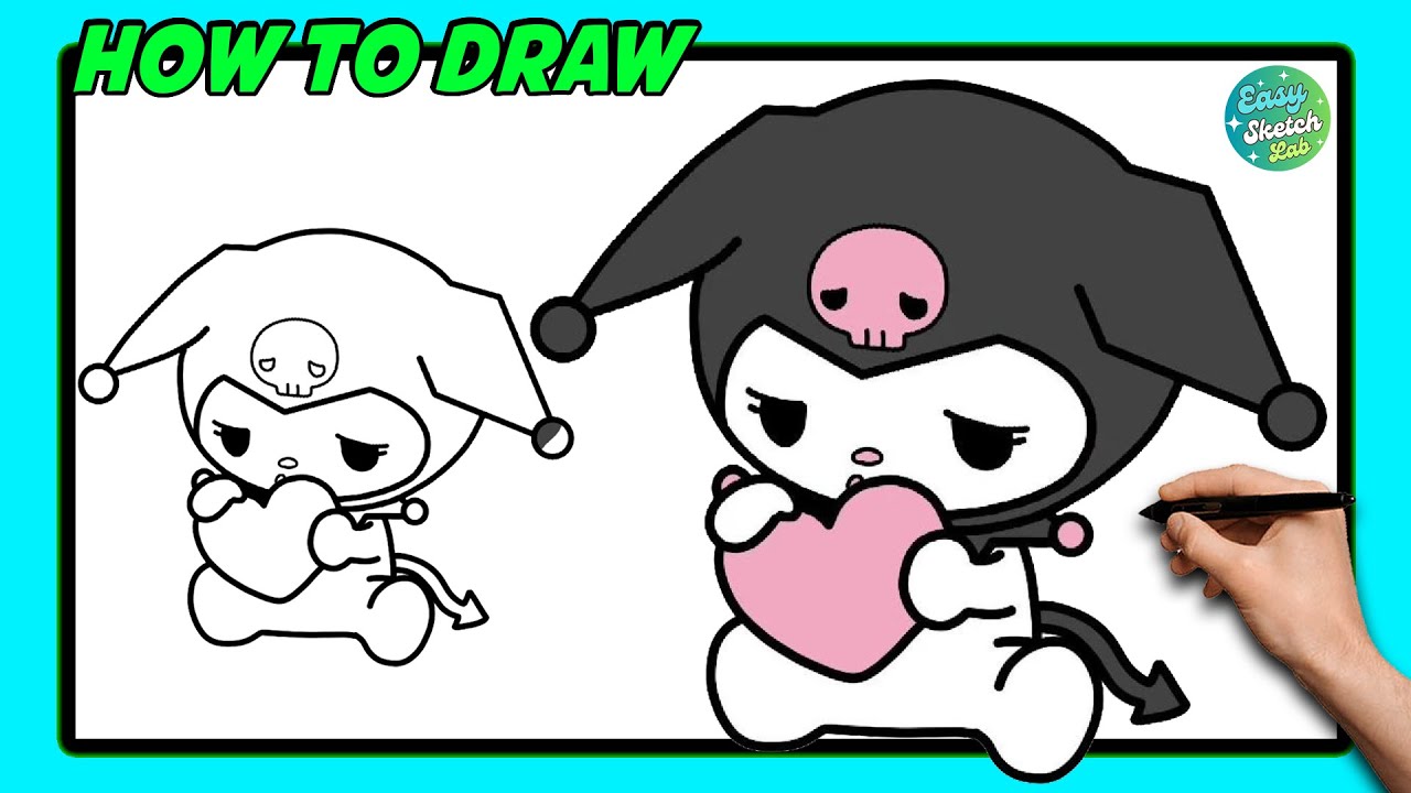 How to Draw Cute Kuromi Character | Step-by-Step Tutorial - YouTube