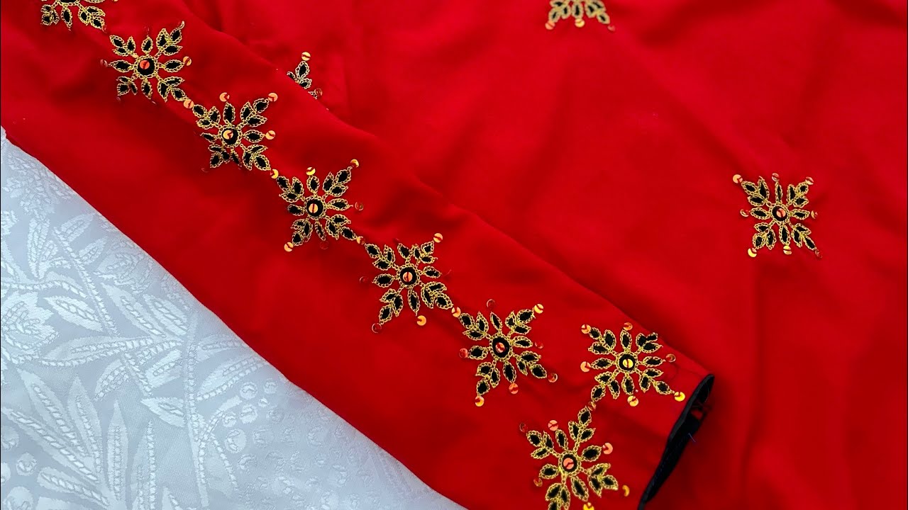 Most Beautiful Sindhi hand embroided Red dress || Easy and Beautiful ...