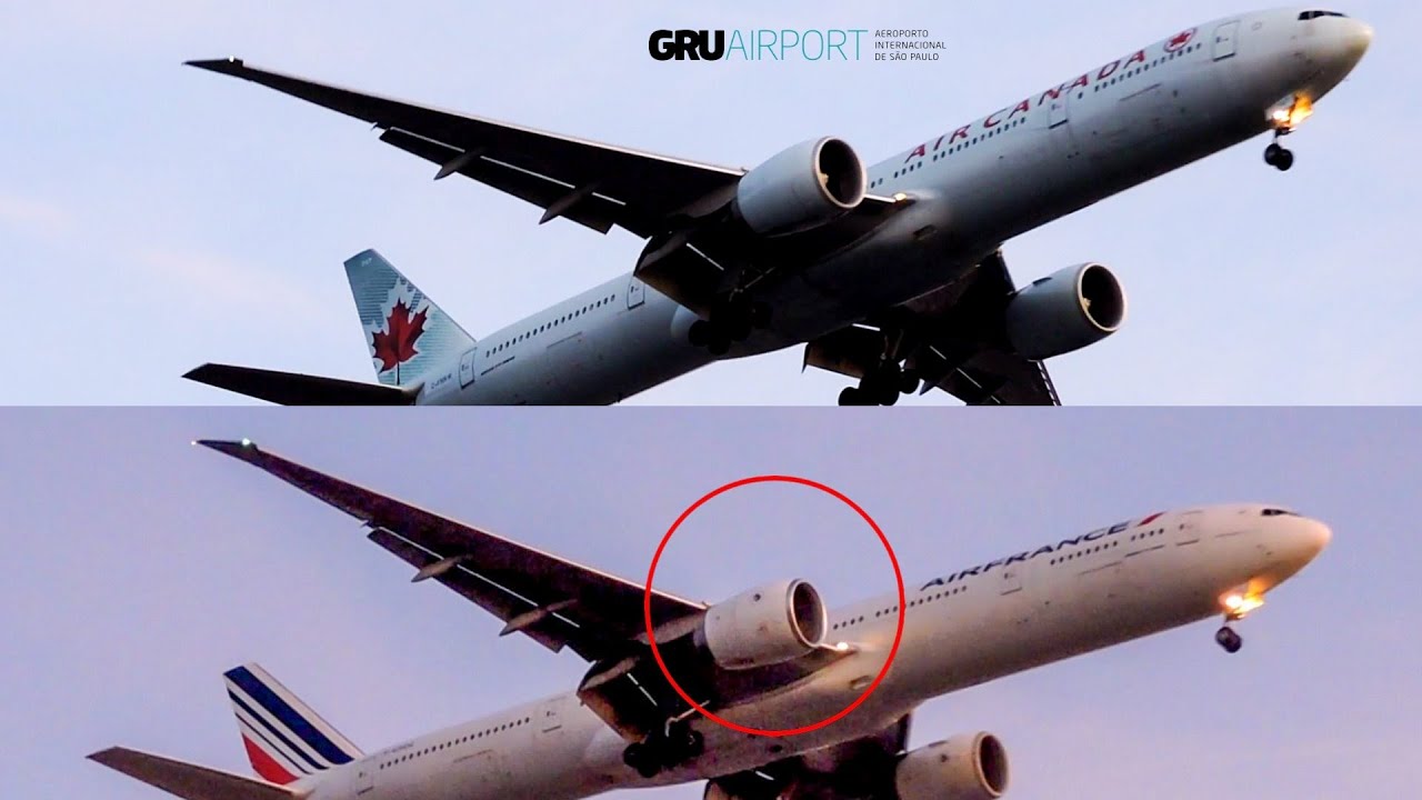 AIR CANADA / AIR FRANCE o dia dos triple seven | pousando no aeroporto ...