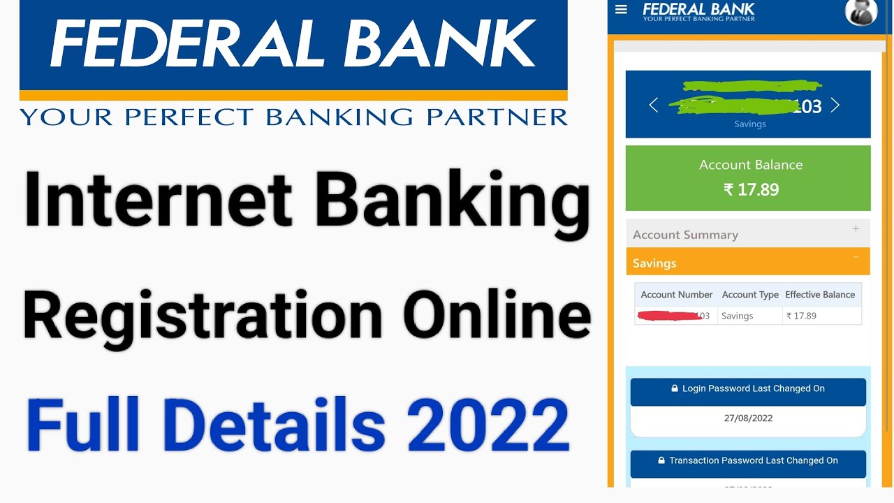 Federal bank netbanking registration online | How to register federal ...