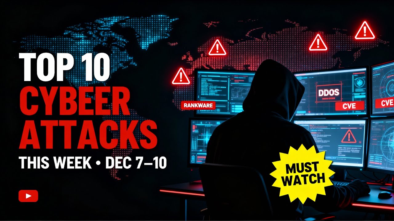 Top 10 Cyber Attacks This Week, 🔥 DDoS, Ransomware, Zero‑Day CVEs & AI ...