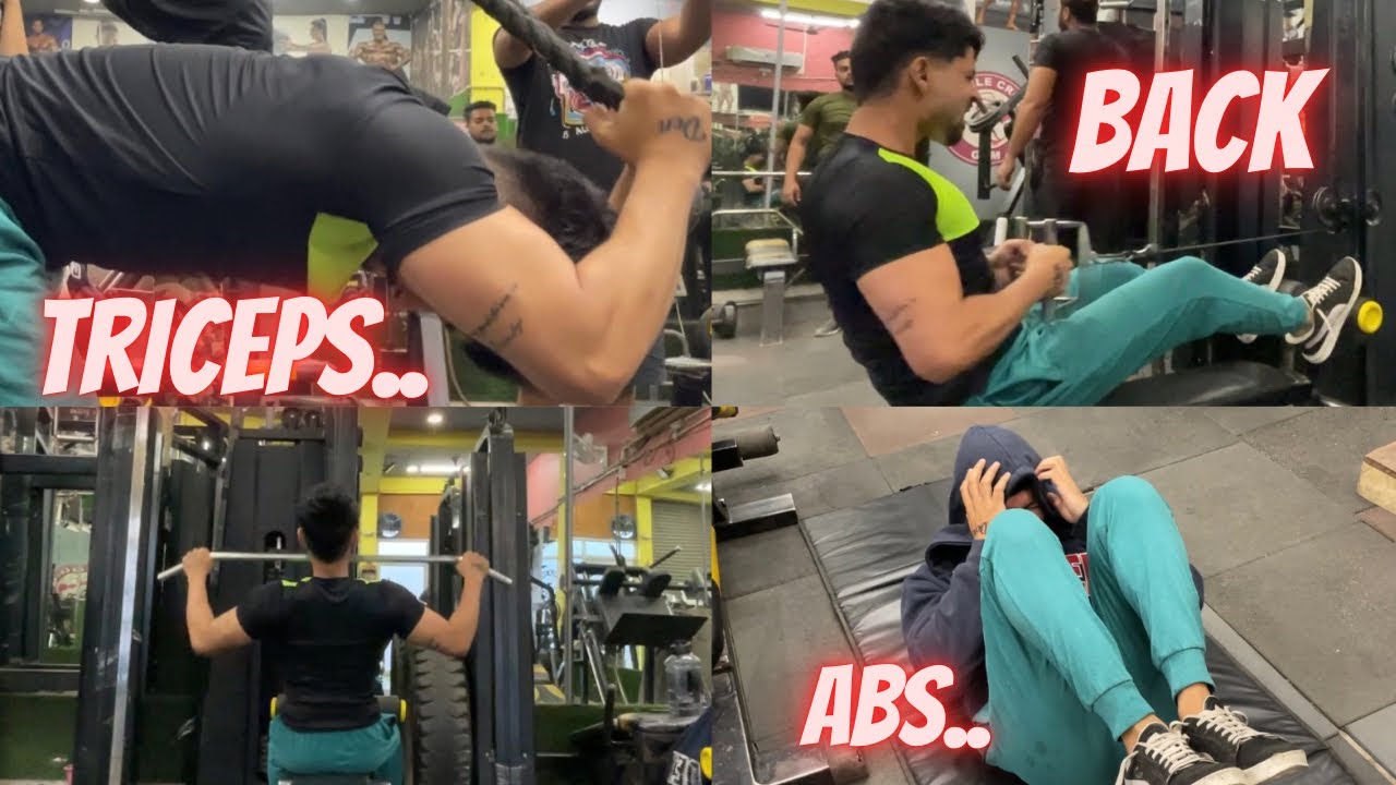 Bulk Day - 22 | Back , Triceps & Abs | Monday - YouTube