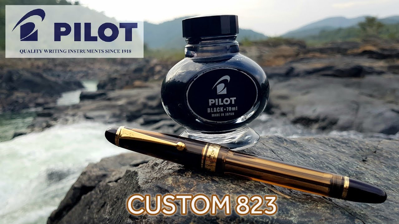 Pilot Custom 823 & Pilot Black ink with Nature - YouTube