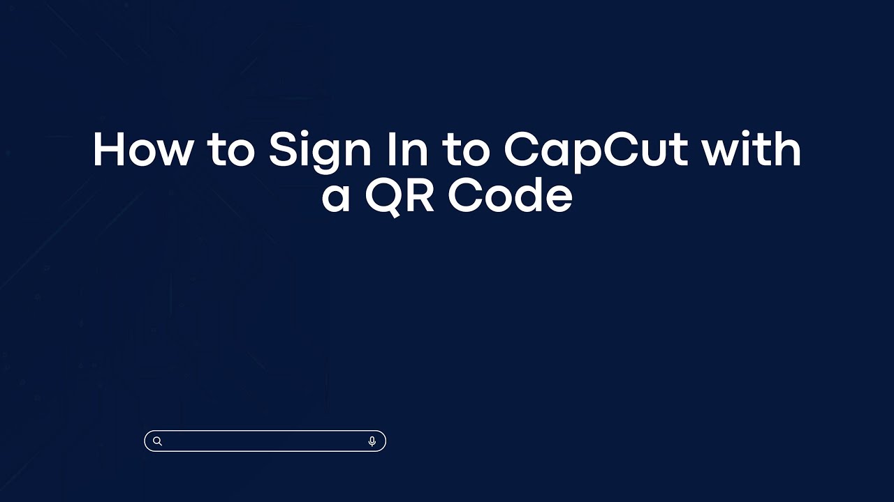 How to Sign In to CapCut with a QR Code - YouTube