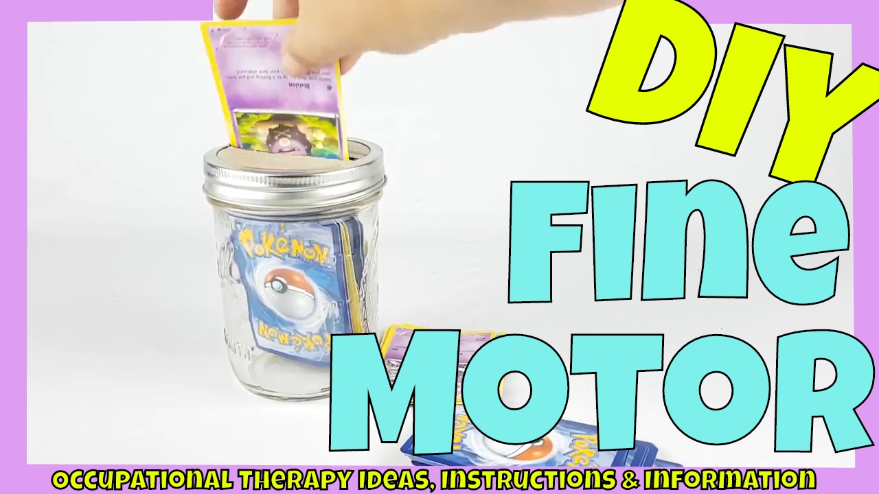 Pokemon Card Drop | Fine motor game | Up-cycle therapy resources - YouTube