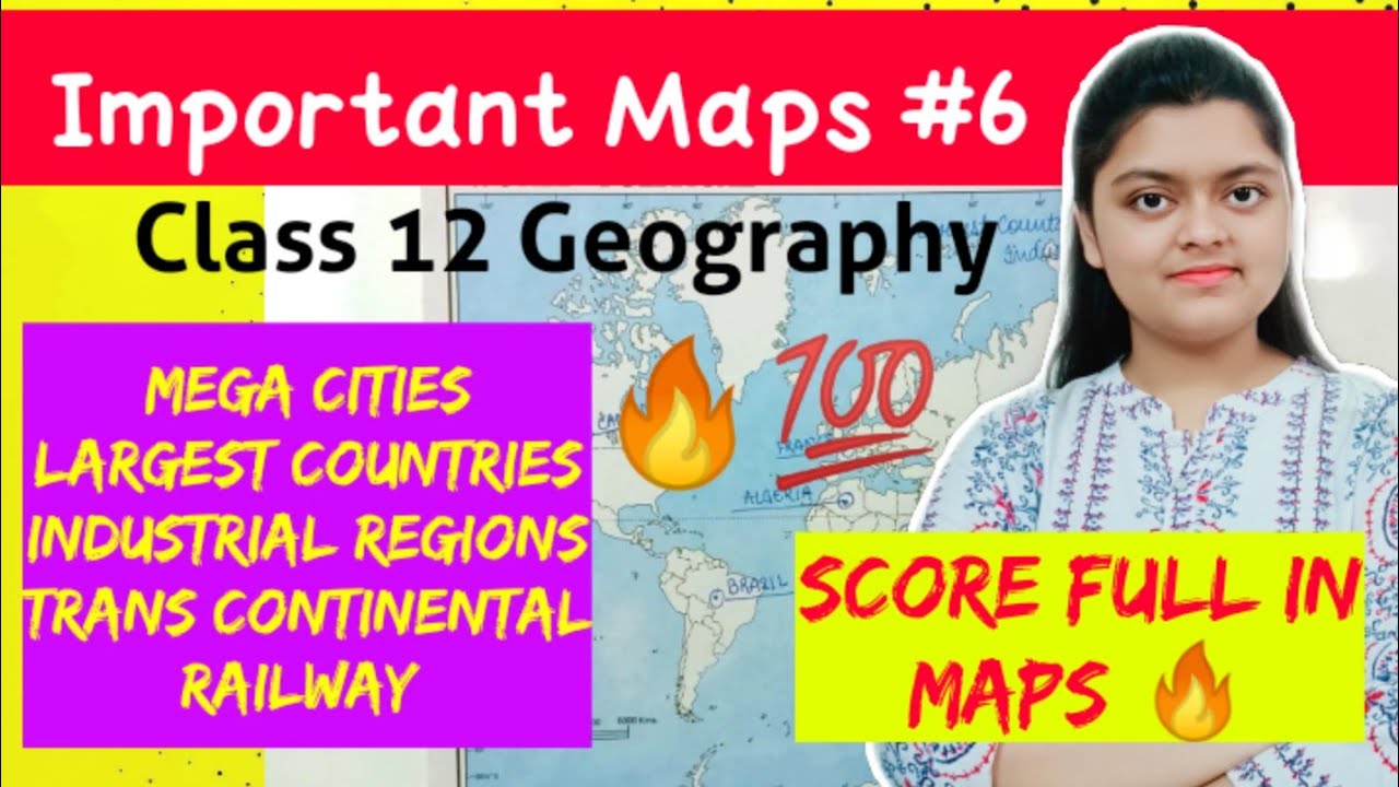 Important Map Questions of Class 12 Geography| Book 1| Map Series #6 ...