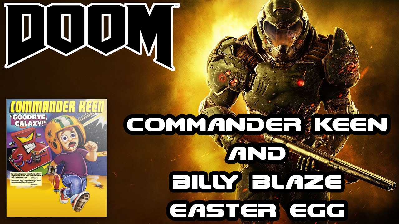 DOOM - Commander Keen & Billy Blaze Easter Egg - YouTube