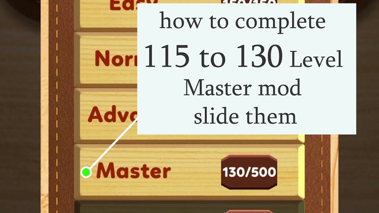 how to finish Master mod 115 to 130 Level slide them 2022 ver. - YouTube