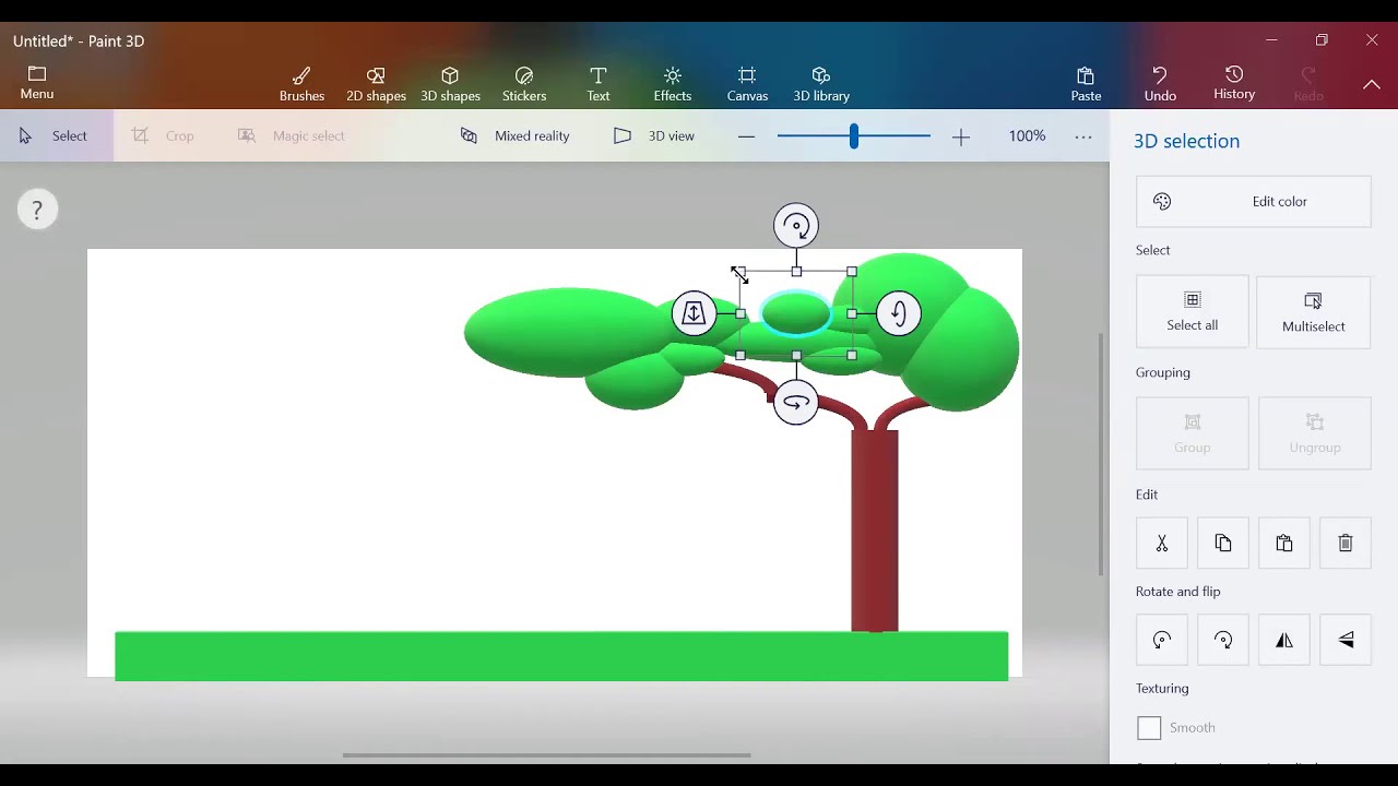How to make or create a tree by Paint 3D. - YouTube
