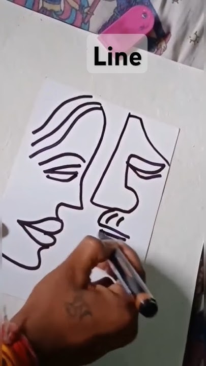 লাইন ড্রাইং করলাম/ line drawing tutorial/line drawing tutorial for ...