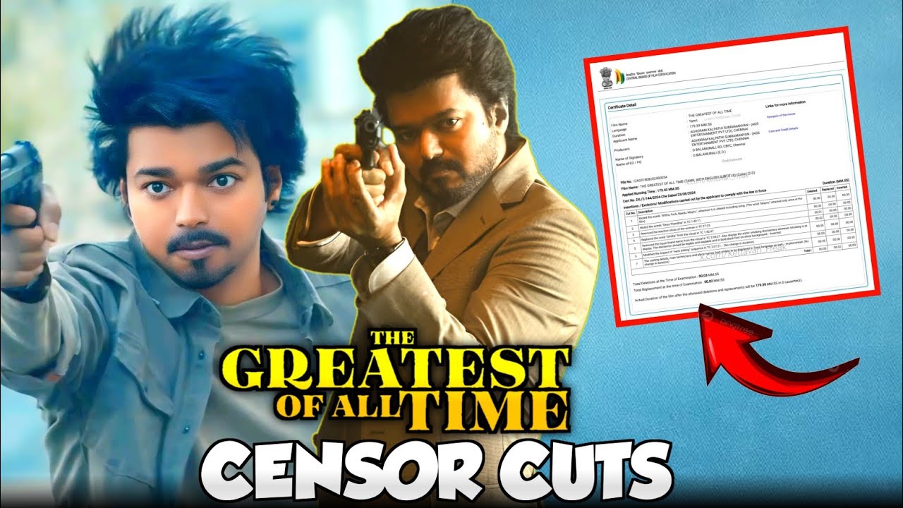 GOAT CENSOR CUTS அதிரடியாக களம் இரங்கும் தளபதி - YouTube