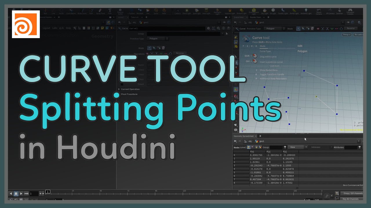 #36 Splitting Points with the Curve Tool in Houdini - YouTube