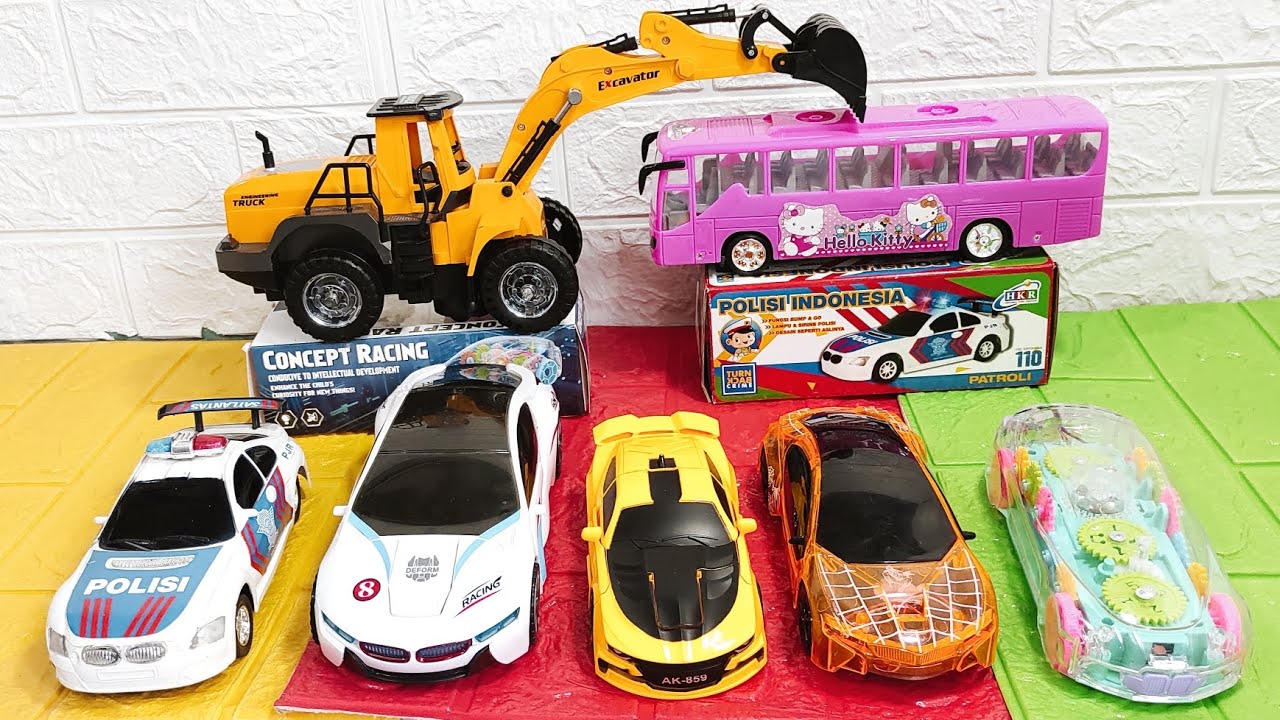 Mobil Spider-Man Mobil Hello kitty Mobil Excavator Mobil transparan ...