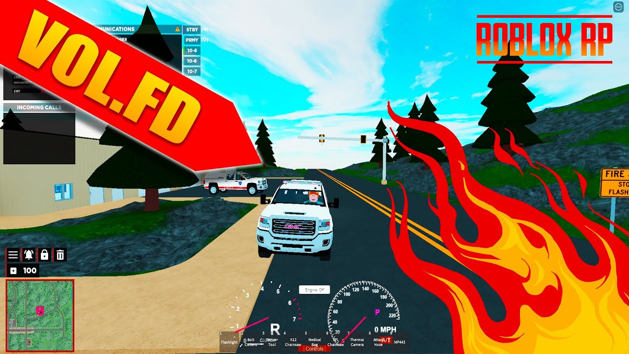 Volunteer FD Roblox RP action - YouTube