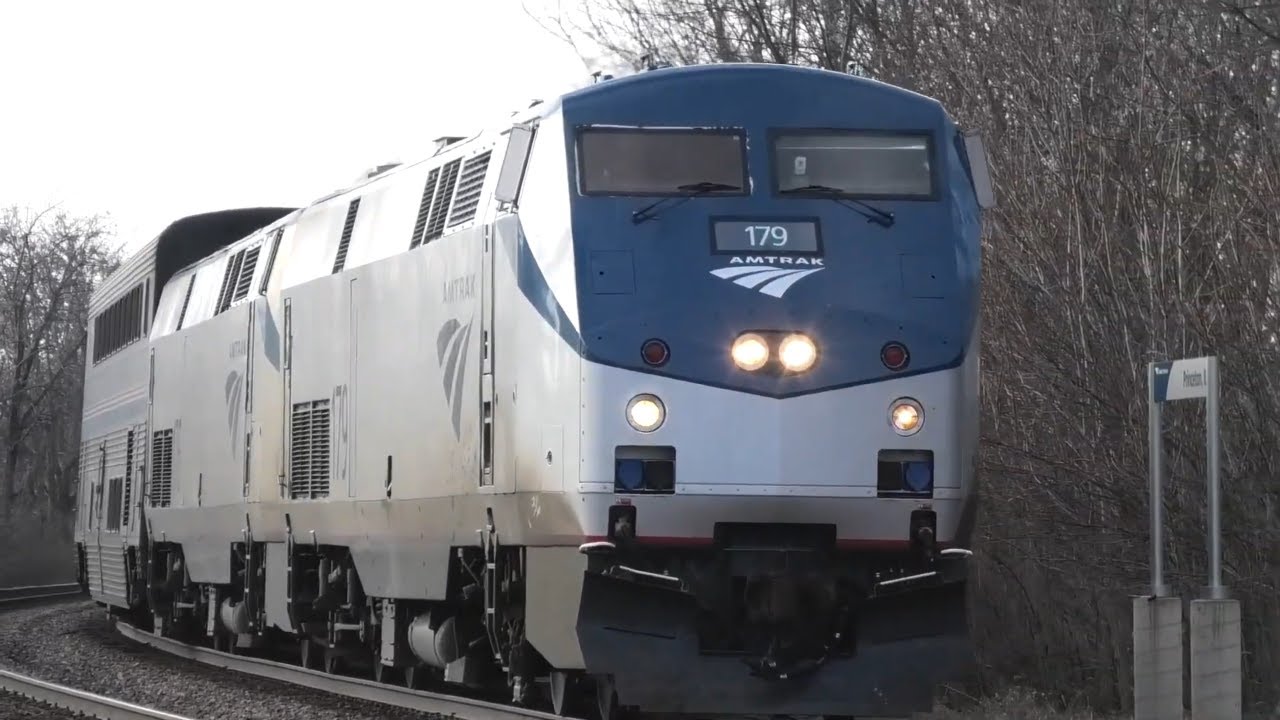 Amtrak 179 East in Princeton, IL 1/31/24 - YouTube