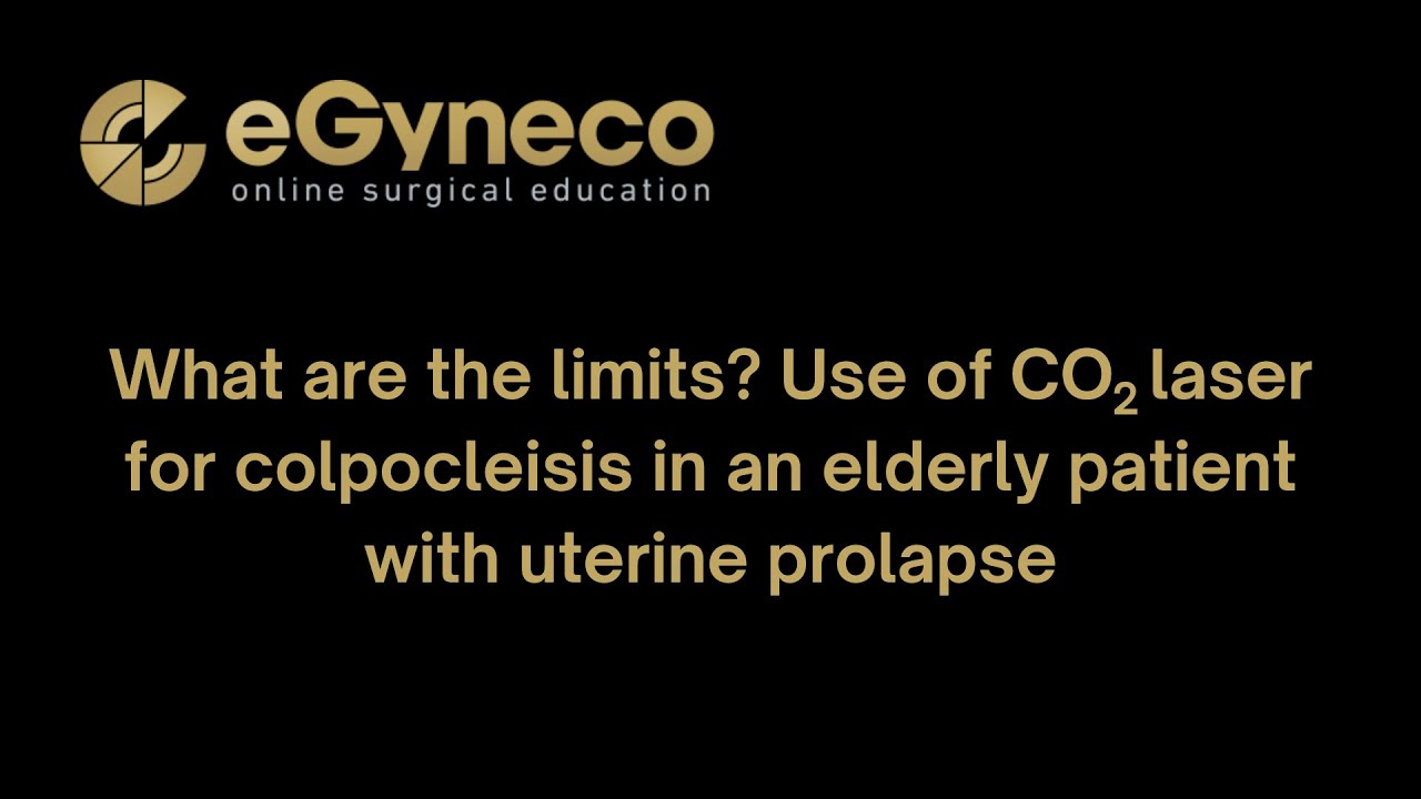 CO2 laser for colpocleisis under local anesthesia - YouTube