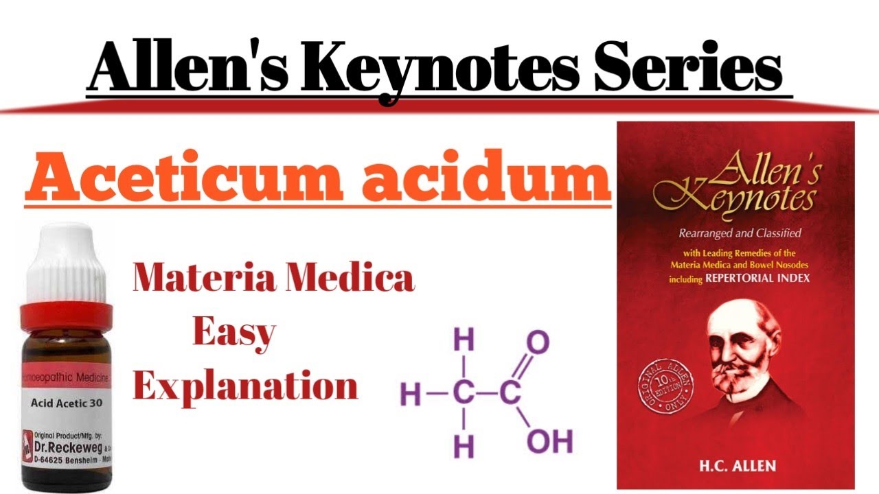 𝗔𝗹𝗹𝗲𝗻𝘀𝗸𝗲𝘆𝗻𝗼𝘁𝗲𝘀𝗲𝗿𝗶𝗲𝘀 ~ Acetic acid | 𝗔𝗹𝗹𝗲𝗻'𝘀 𝗞𝗲𝘆𝗻𝗼𝘁𝗲𝘀 |𝗠𝗮𝘁𝗲𝗿𝗶𝗮 𝗠𝗲𝗱𝗶𝗰𝗮 ...
