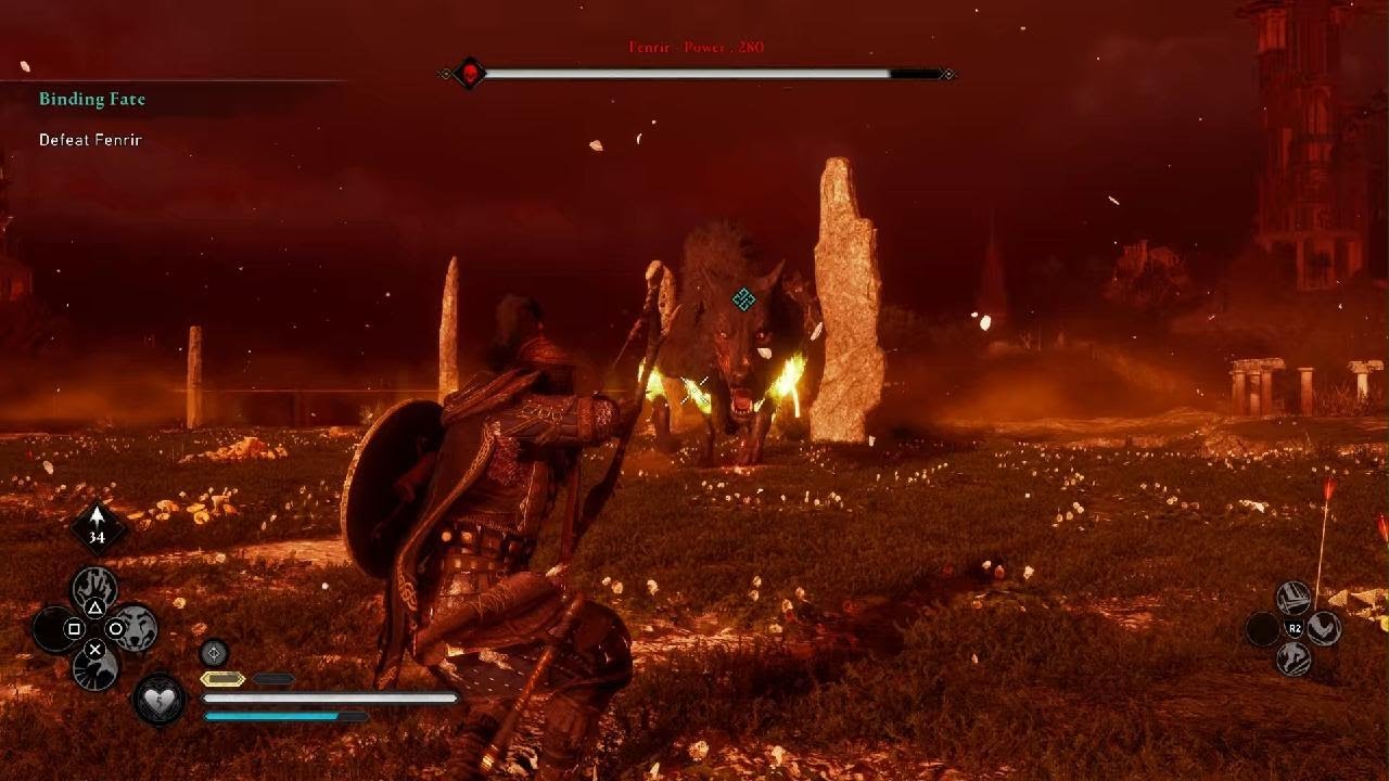 Assassin's Creed Valhalla Fenrir Fight - YouTube