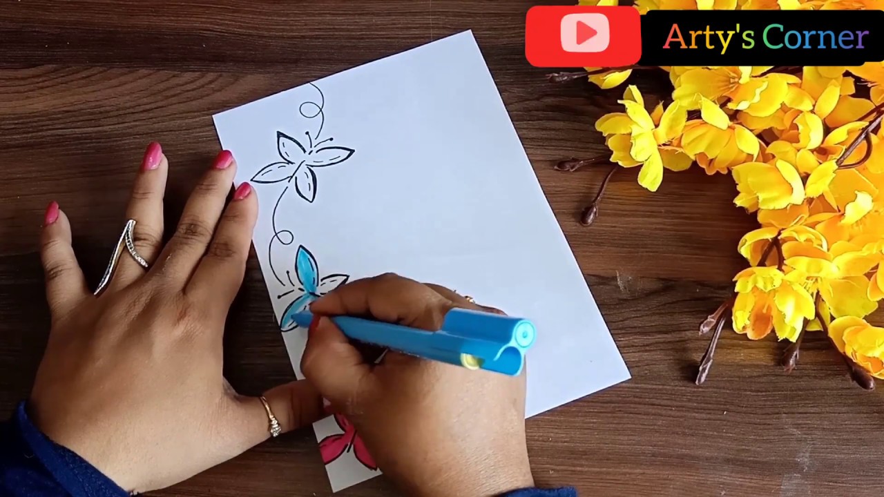 Border Design on Paper | Designs for Front Page | Border for Project ...