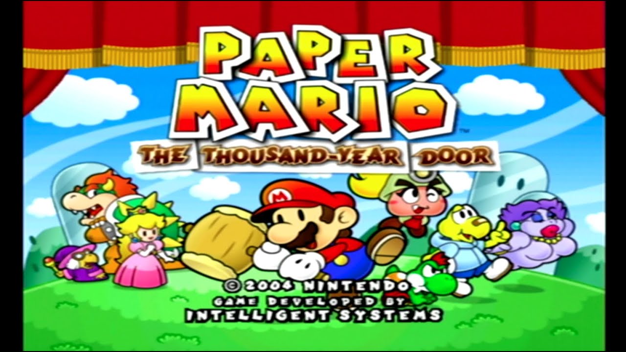 Paper Mario: The Thousand-Year Door Title Screen (GameCube) - YouTube