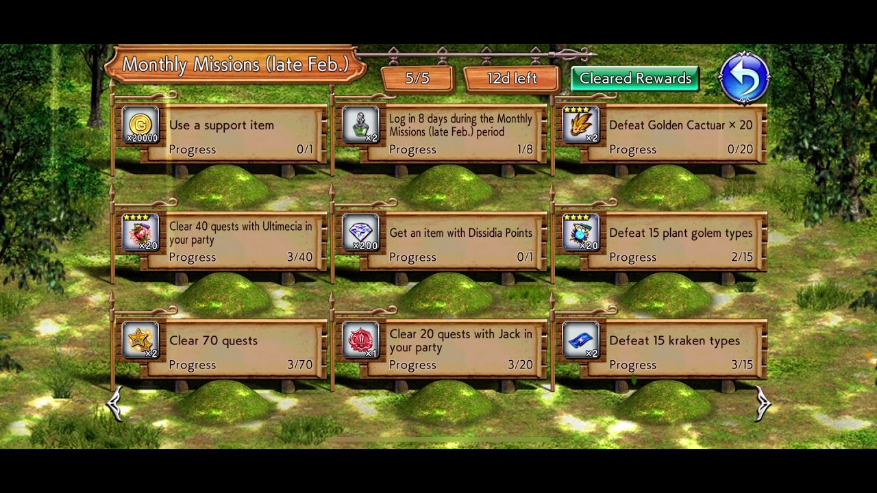 DFFOO GL Chocobo Panel Late February - Plant Golem & Kraken Location - YouTube