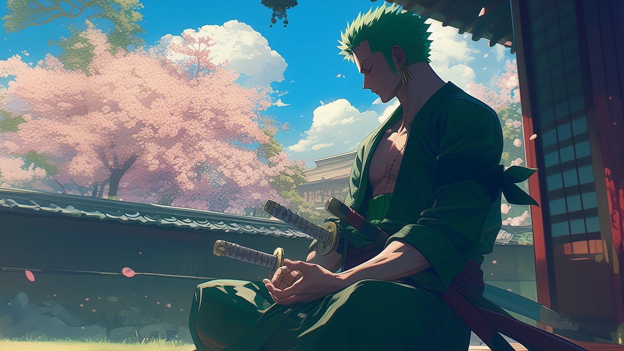 Meditating w/ ZORO in Wano Kuni: OM Chants, Bowl, Spring Rain | ONE ...