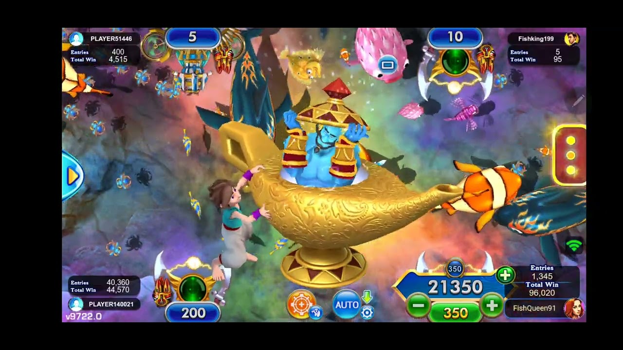 GOLDEN DRAGON fish table game. high bet game play. turning $200 into ...