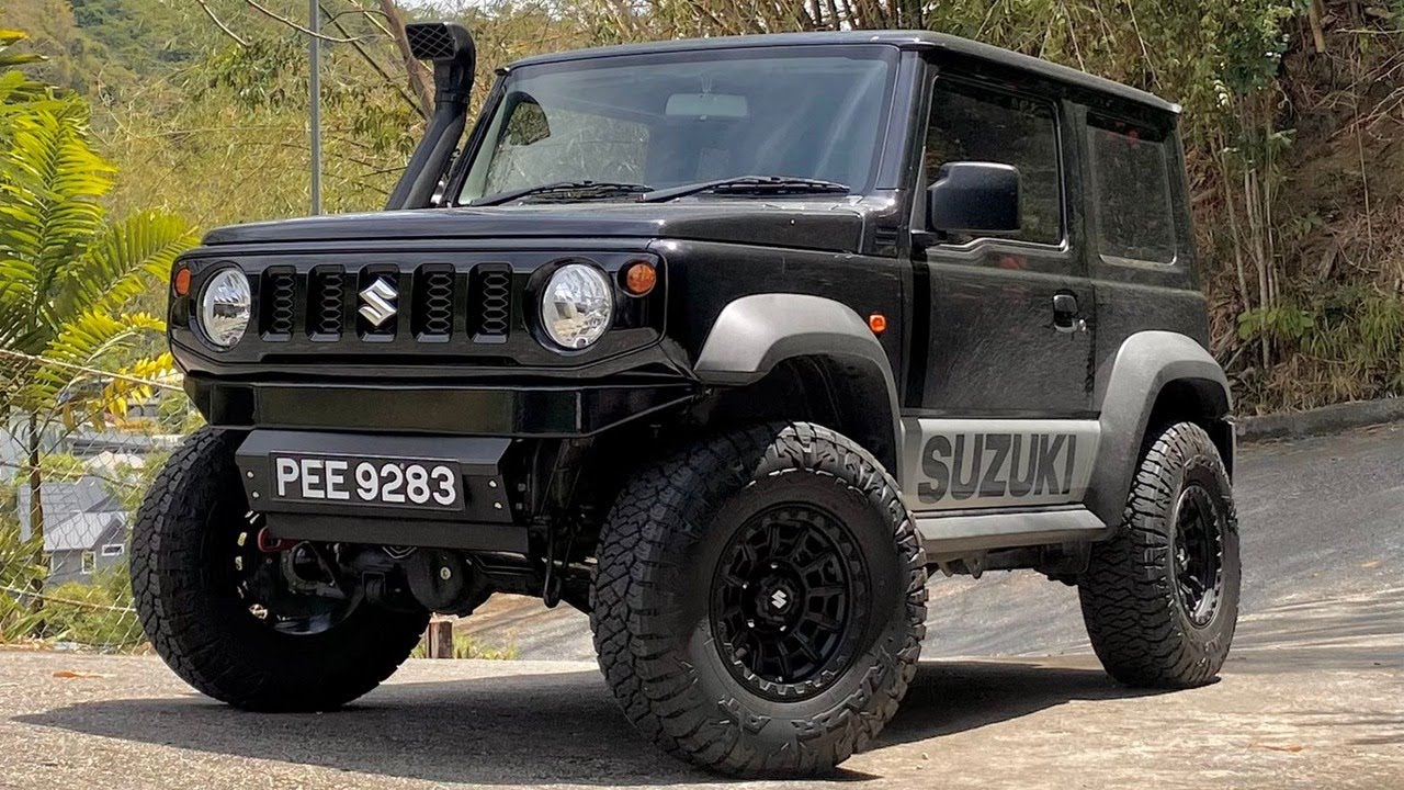 Suzuki Jimny jb74 with Custom Steel Front Bumper - YouTube