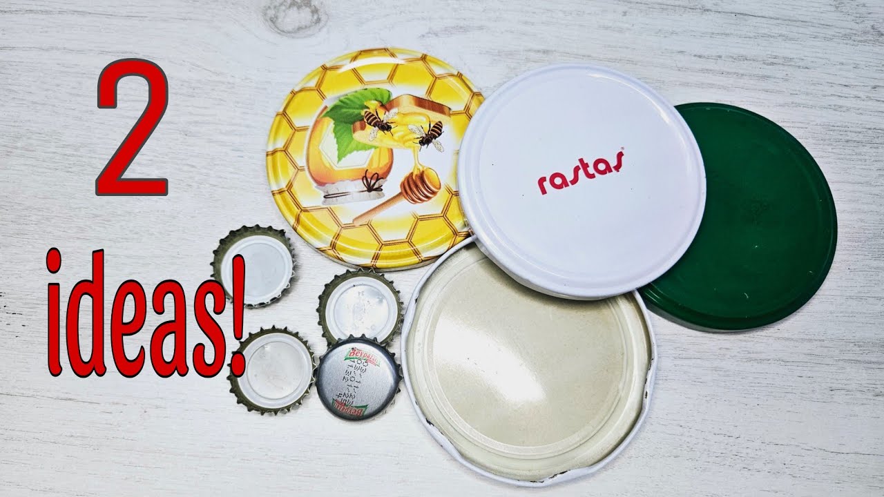 Look what I made from jar lids! Amazing ideas! 👍 - YouTube