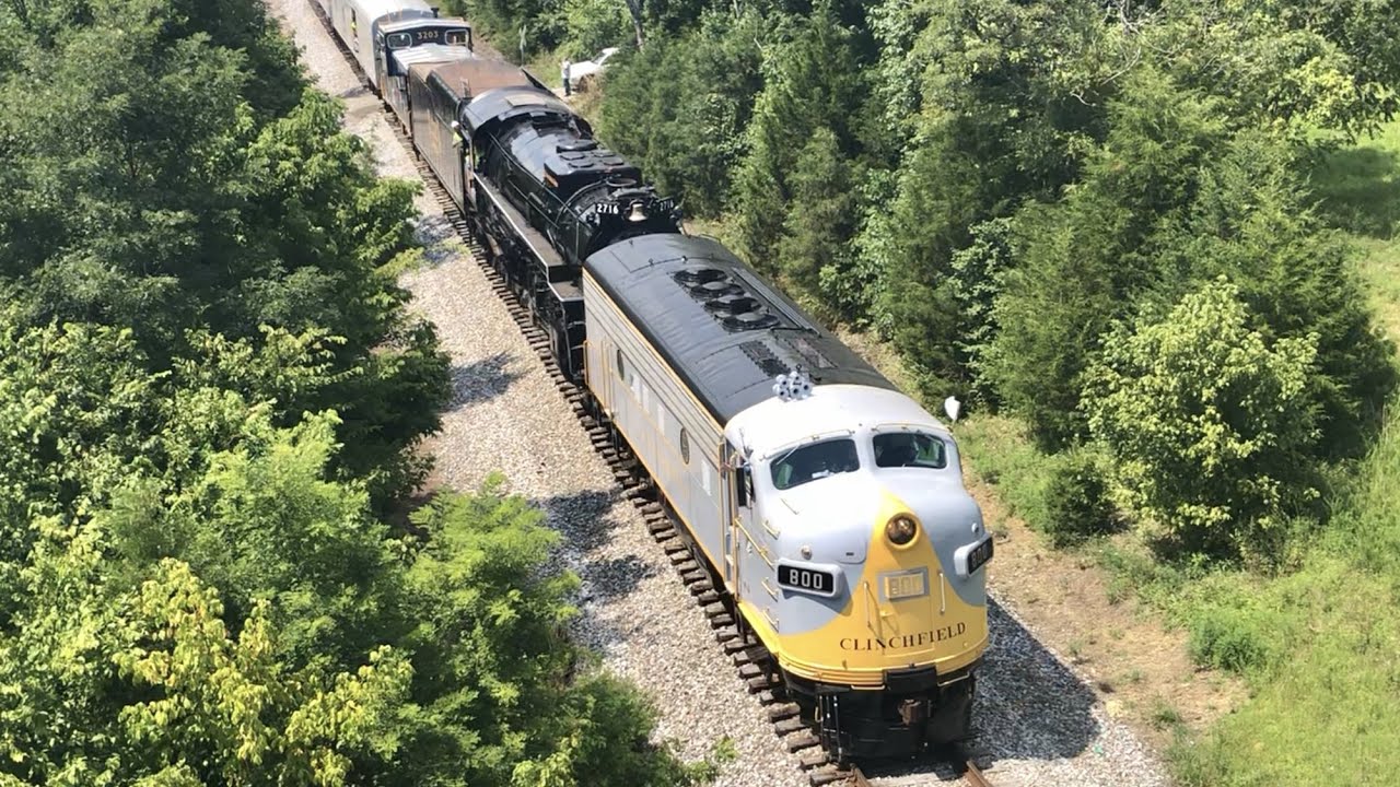 Moving A Steam Locomotive & Caboose! Louisville Kentucky Train & Midway ...