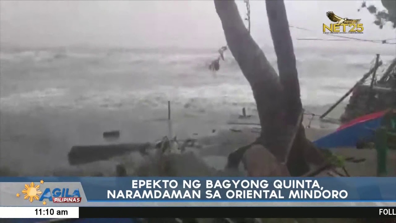 Epekto ng Bagyong Quinta, naramdaman sa Oriental Mindoro - YouTube