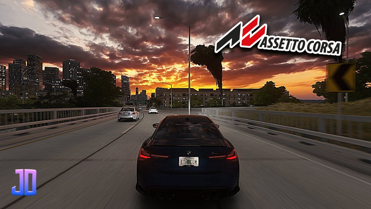 BMW M4 LCI Cutting Up ! New ! 110 No Hesi Los Angeles Map | Assetto ...