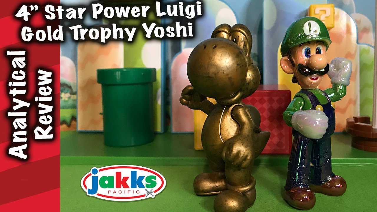 4" Star Power Luigi & Trophy Yoshi Unboxing & Review - YouTube