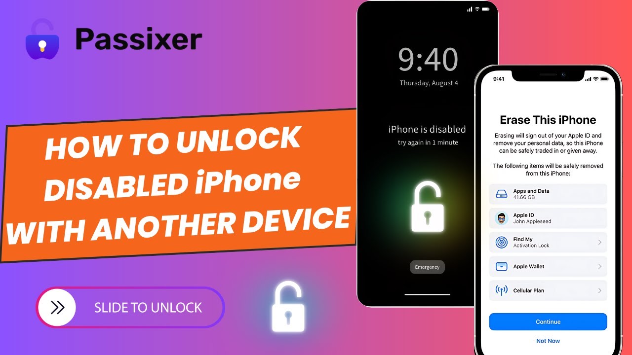 How to Unlock Disabled iPhone with Another Device - YouTube