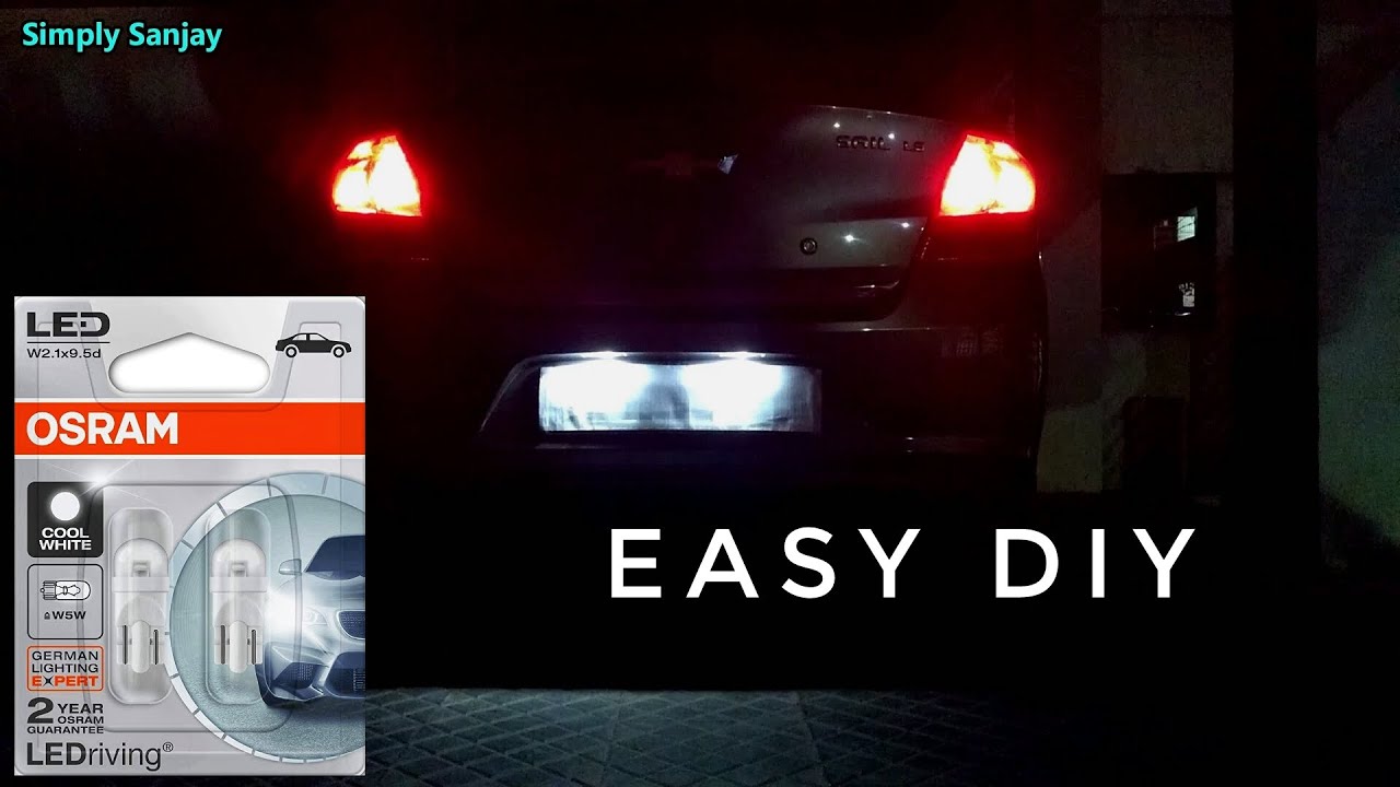How to install white LED license plate lights | #Osram_LED - Easy DIY ...