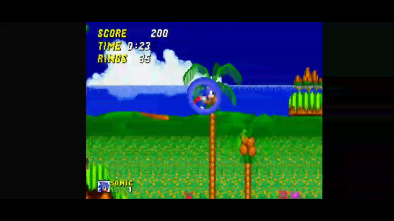 Passei a primeira parte da fase do Sonic The Hedgehog 2 com 28 segundos ...