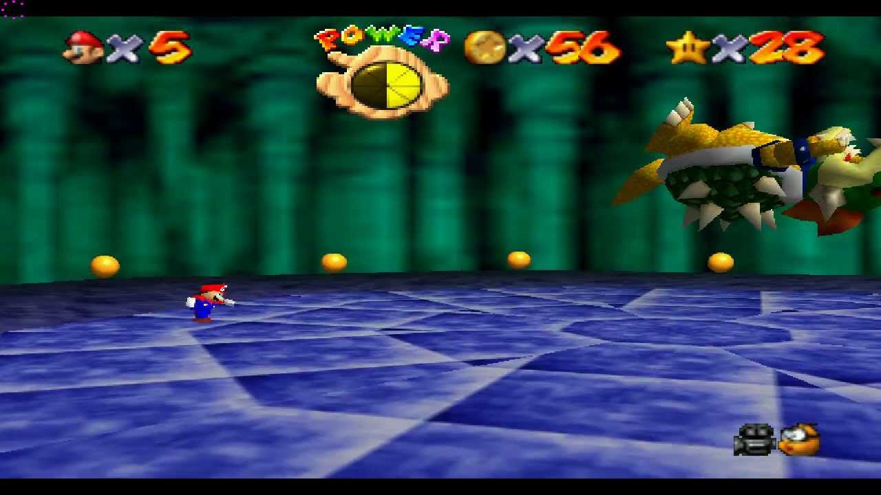 Super Mario 64 BOWSER IN THE DARK WORLD - FIRST BOSS FIGHT - YouTube