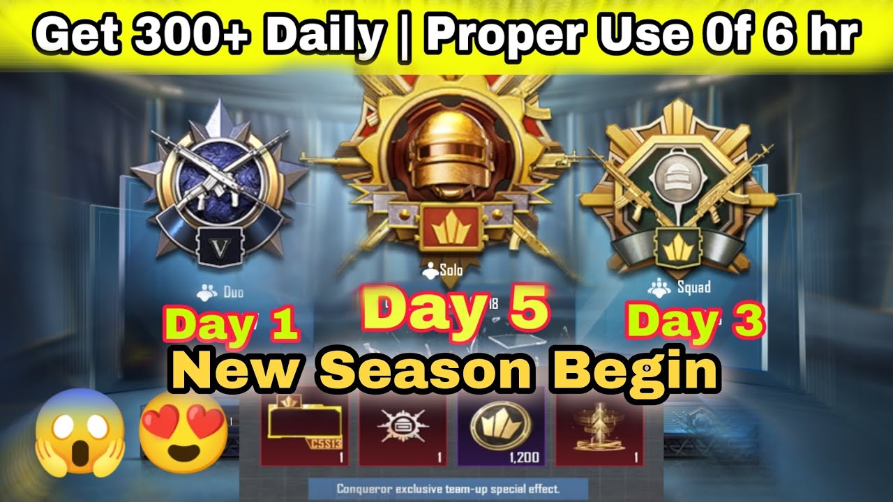 Day 1 | New season Conqueror Rank push | Tips and tricks to conqueror ...