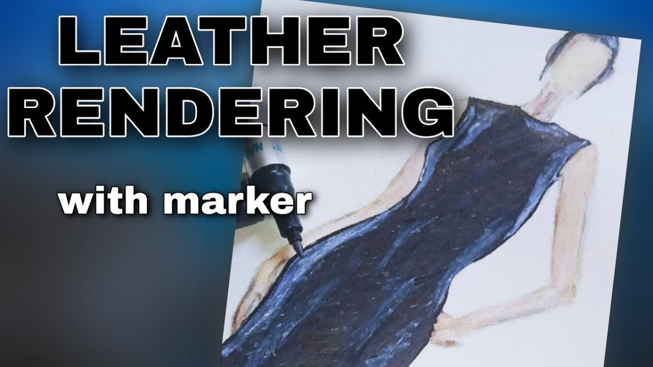 How to render leather fabric. Leather rendering with marker. - YouTube