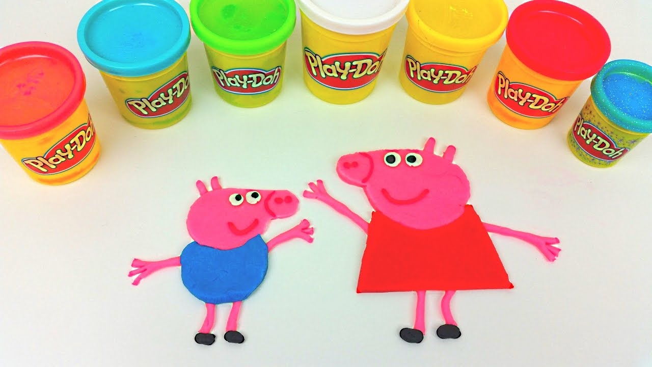 Play Doh Peppa Pig Make Peppa Pig Figure With Play-doh Diy - YouTube