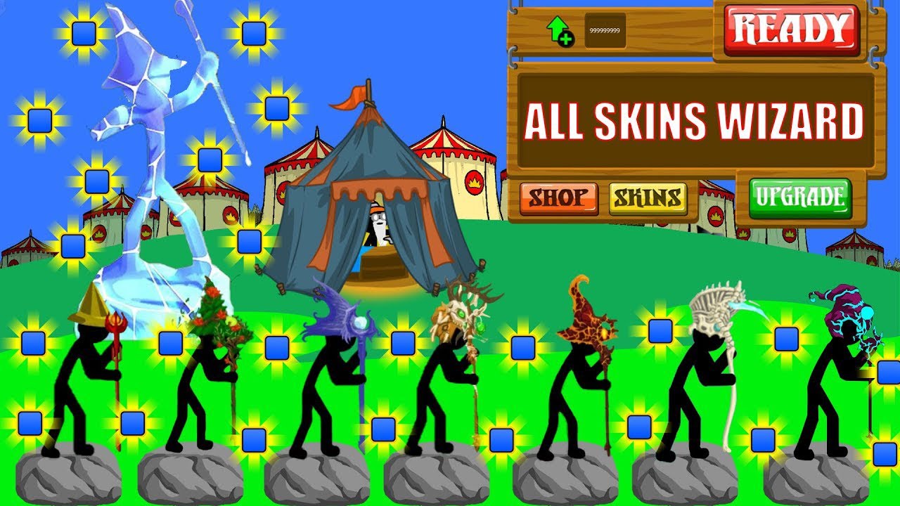 UPGRADE ALL WIZARD SKIN MAX MINIONS MAX POWER MAX HP | STICK WAR LEGACY ...