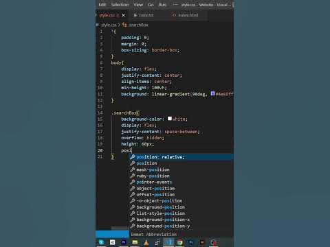 Closeable Html Search Box With CSS and JavaScript #shorts - YouTube
