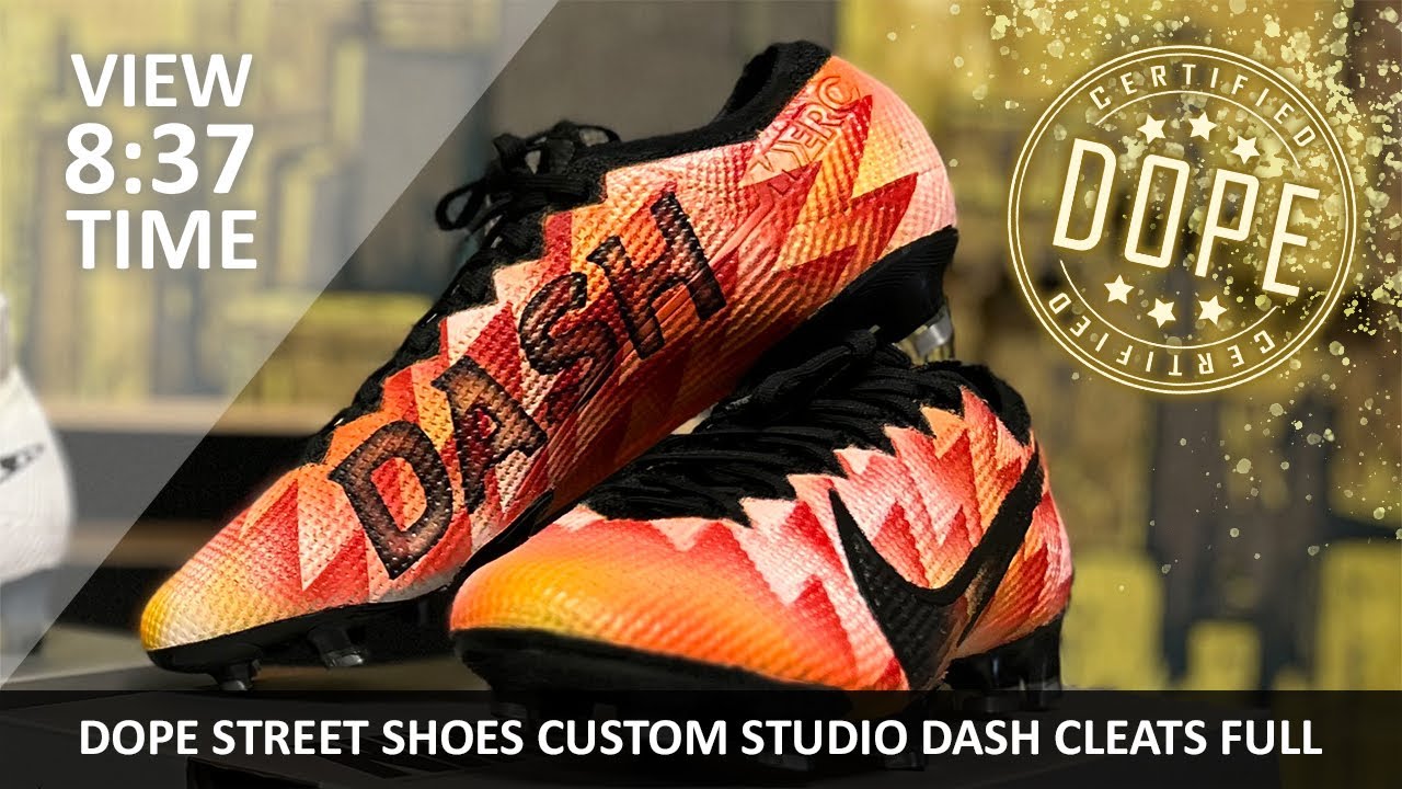 Dope Street Shoes • Custom Studio • Dash Cleats in Red • Long Version ...