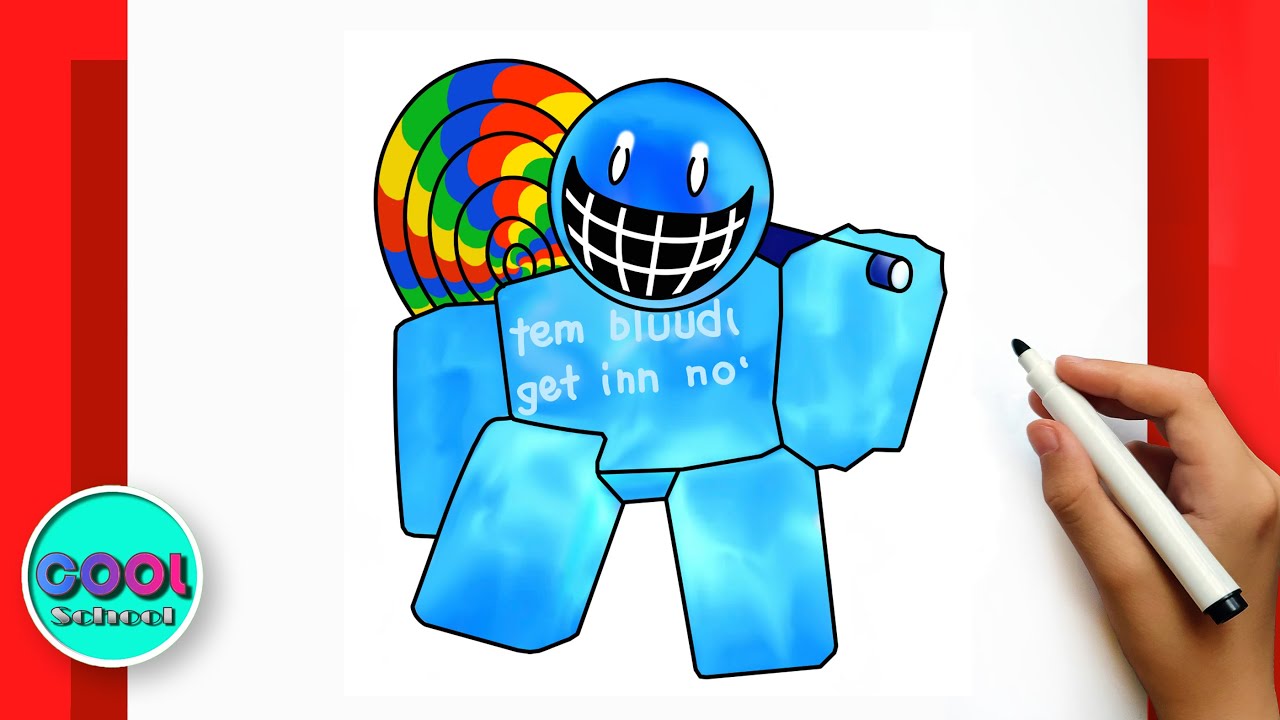 How to Draw BLUUDUD | Forsaken | ROBLOX | Step by step - YouTube