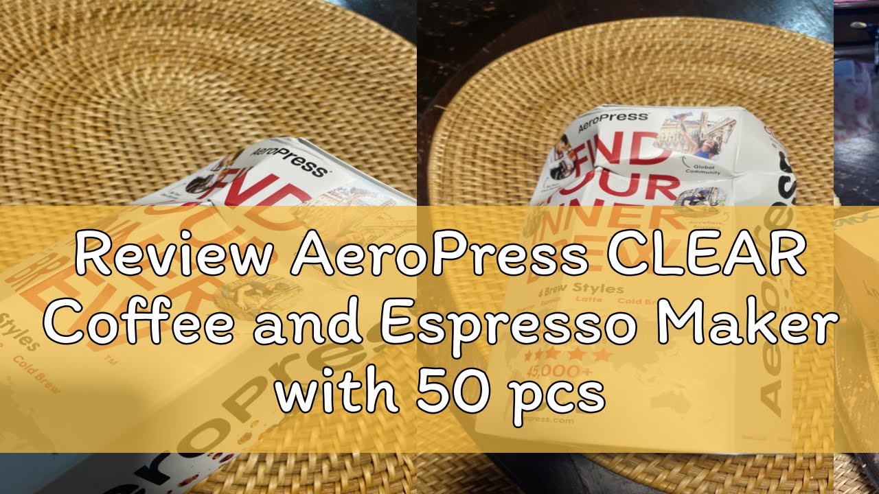 Review AeroPress CLEAR Coffee and Espresso Maker with 50 pcs Aero Press ...